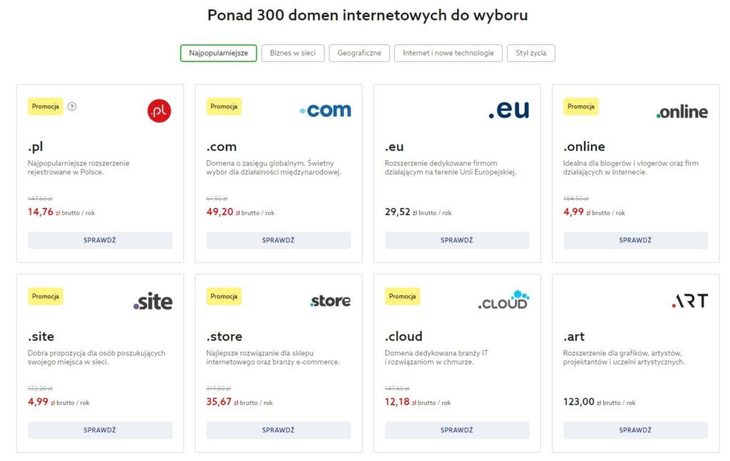 Wybierz najlepsze domeny za pomocą wyszukiwarki home.pl » Pomoc | home.pl