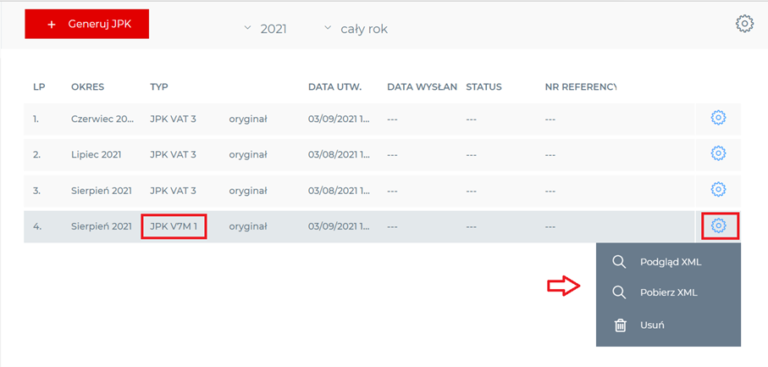 JPK V7M - Pobierz XML » Pomoc | home.pl