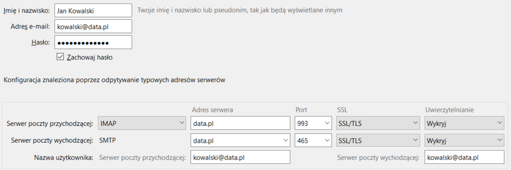 Konfiguracja programu pocztowego - Mozilla Thunderbird » Pomoc | home.pl